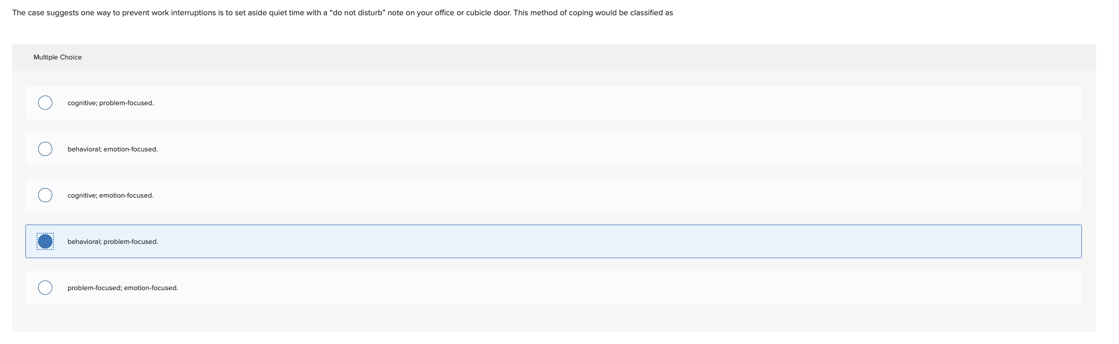 Solved Multiple Choice cognitive; problem-focused. | Chegg.com Solved Multiple Choice cognitive; problem-focused. | Chegg.com