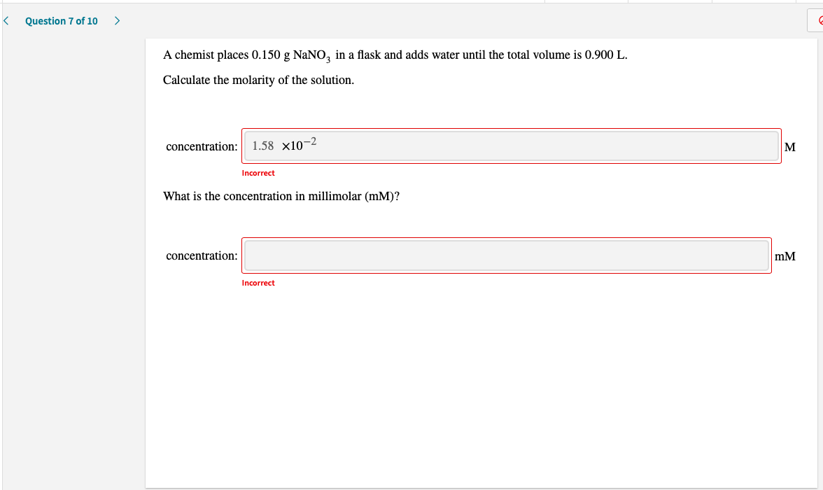 Solved A chemist places 0.150 g NaNO3 | Chegg.com
