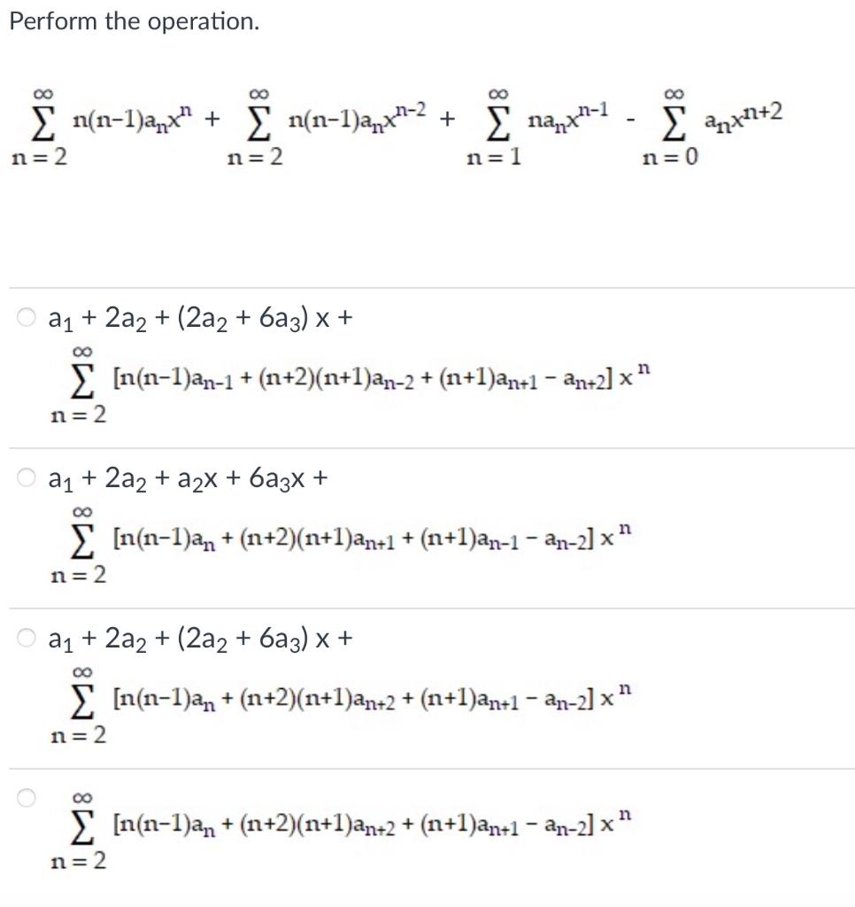 Solved Perform the operation. | Chegg.com