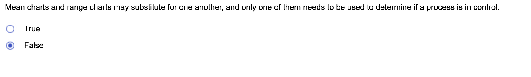 Solved Mean charts and range charts may substitute for one | Chegg.com