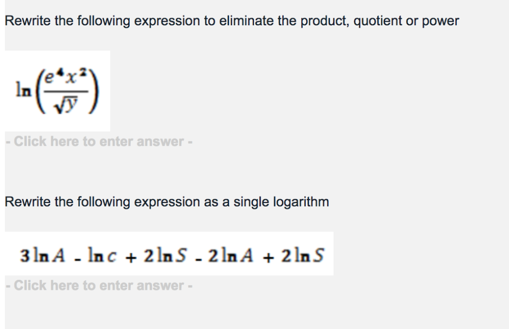 Solved Rewrite the following expression to eliminate the | Chegg.com