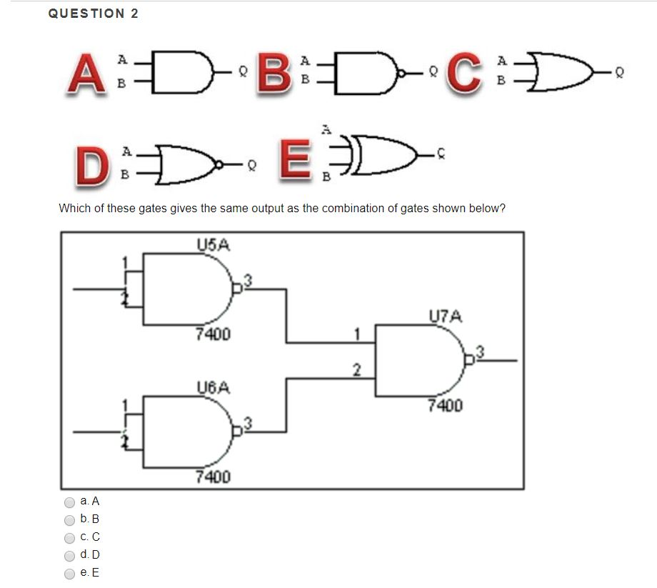 Solved QUESTION 2 A:-D BD-C:D D:D. ED Which of these gates | Chegg.com