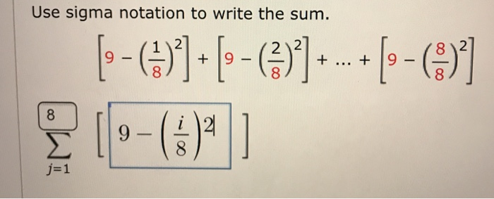Solved Use sigma notation to write the sum. 1 12 8 2 12 8 8 | Chegg.com