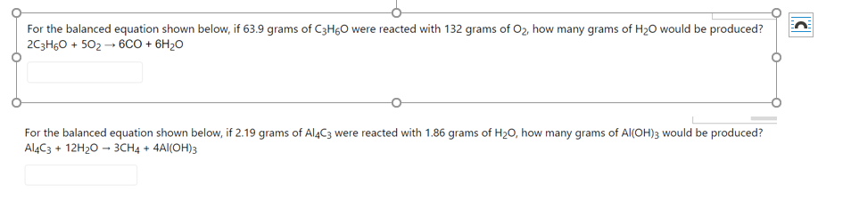 Solved For the balanced equation shown below, if 63.9 grams | Chegg.com