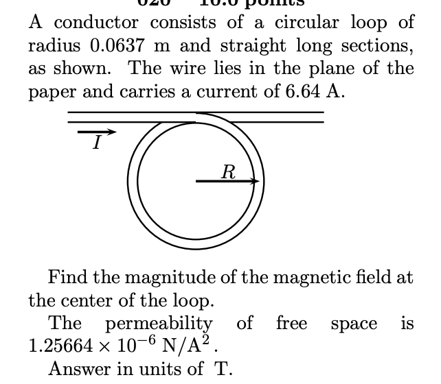 Solved A conductor consists of a circular loop of radius | Chegg.com