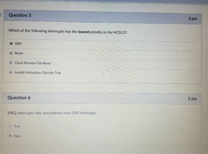 Solved 〉 | Question 5 3 pts Which of the following | Chegg.com