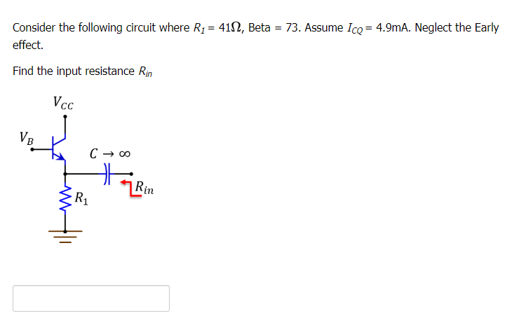 Solved Consider the following circuit where R1=41Ω, Beta | Chegg.com