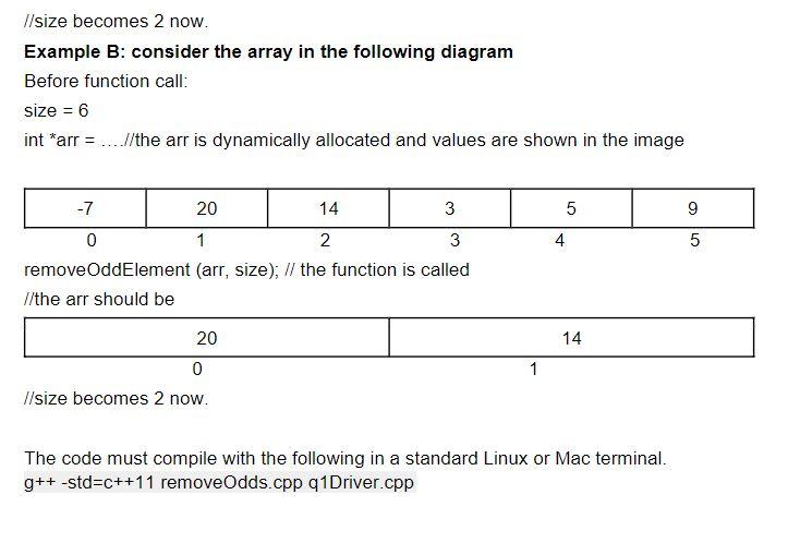 Solved Write a C++ function that takes in a | Chegg.com