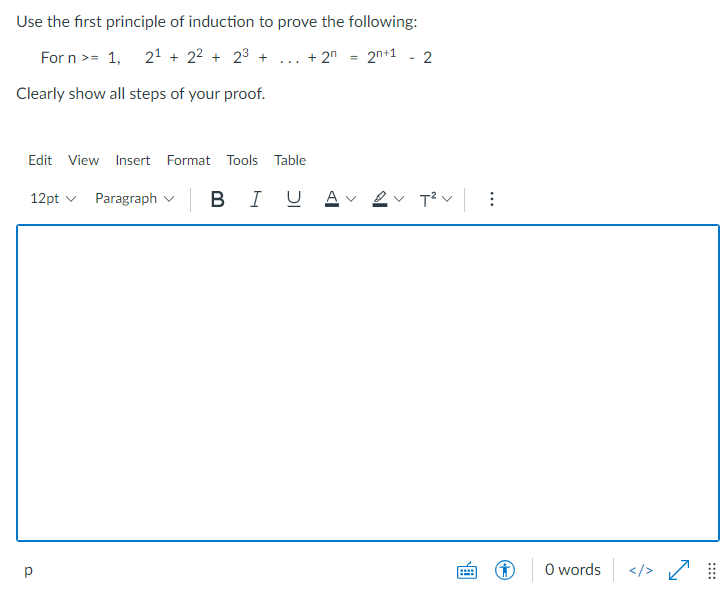 Solved Use the first principle of induction to prove the | Chegg.com