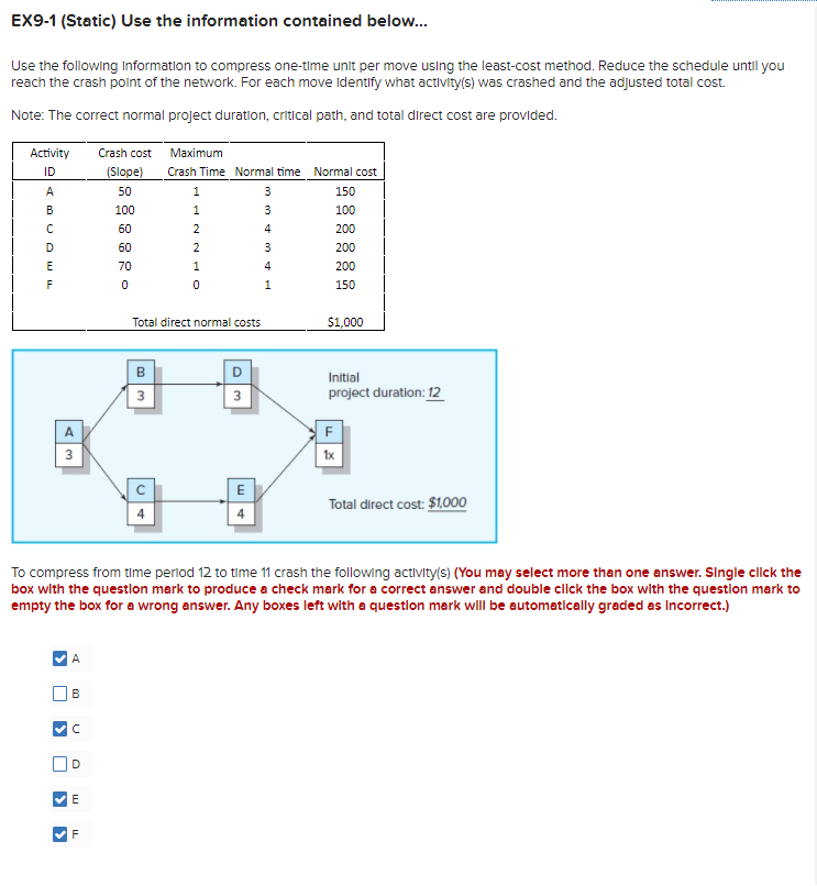 Solved EX9-1 (Static) Use the information contained below... | Chegg.com