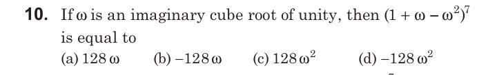 Solved 10. Ifo is an imaginary cube root of unity, then (1 + | Chegg.com