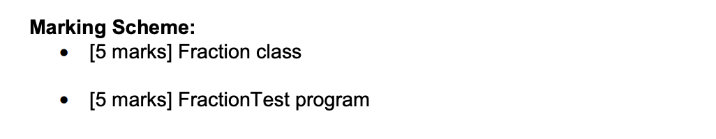 Solved For this Lab you need to create two classes, Fraction | Chegg.com
