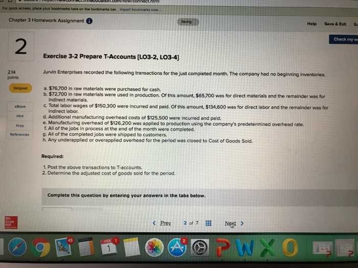 Solved For quick access, place your bookmarks here on the | Chegg.com