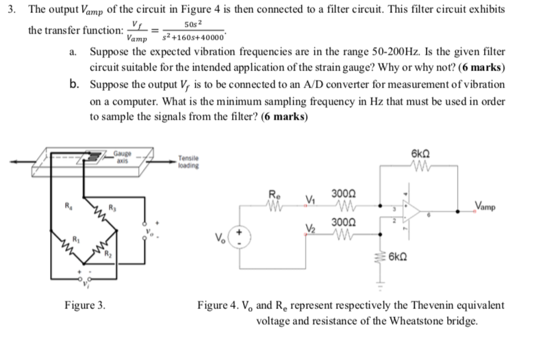 3. The output Vamp of the circuit in Figure 4 is then | Chegg.com