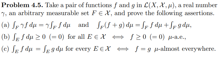 Solved Problem 4.5. Take a pair of functions f and g in | Chegg.com