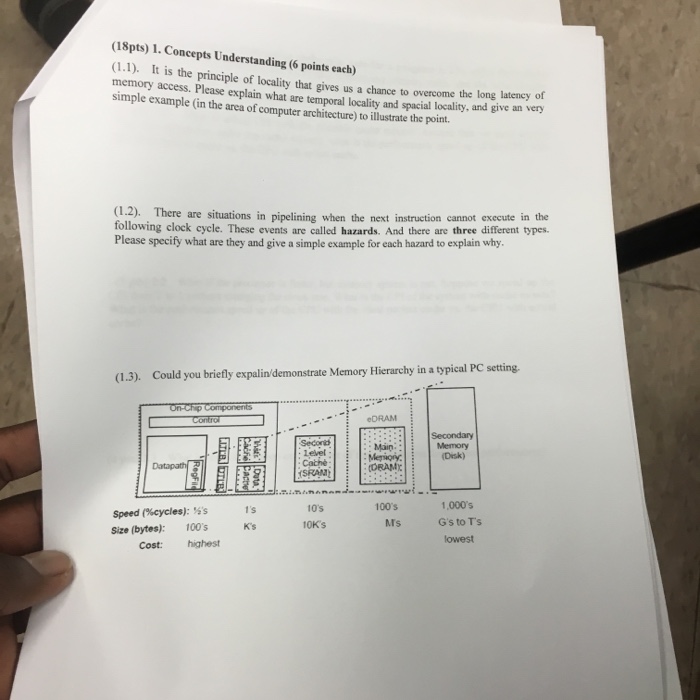Solved It is the principle of locality that gives us a | Chegg.com