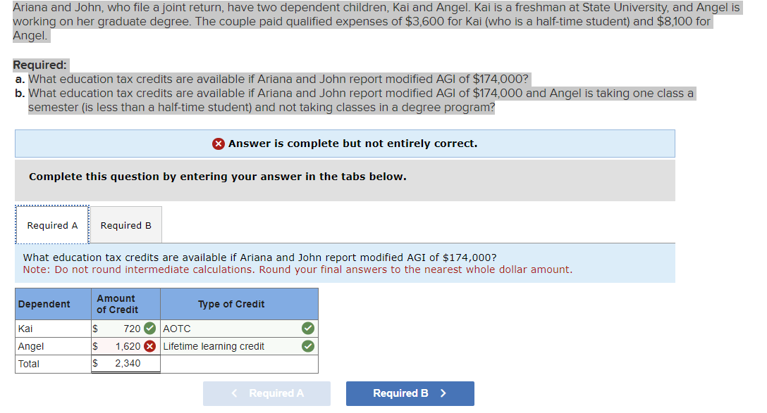 Solved Ariana and John, who file a joint return, have two | Chegg.com