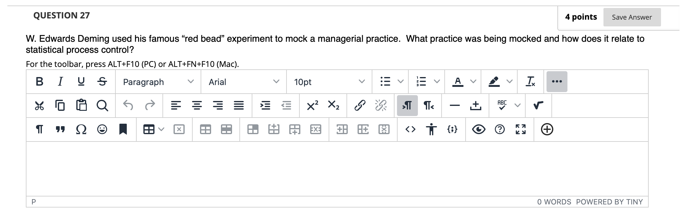 Solved QUESTION 27 4 points Save Answer W. Edwards Deming | Chegg.com