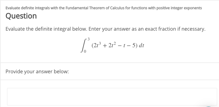 Solved Evaluate definite integrals with the Fundamental | Chegg.com