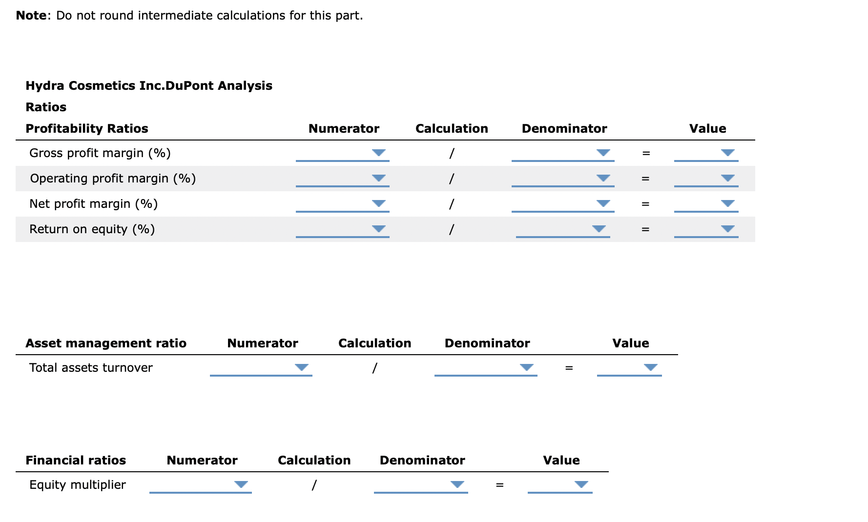 Solved 9. An analysis of company performance using DuPont | Chegg.com