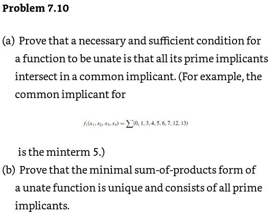 Solved Problem 7.10 (a) Prove that a necessary and | Chegg.com