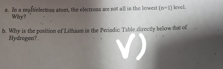 Solved a. In a multielectron atom, the electrons are not all | Chegg.com