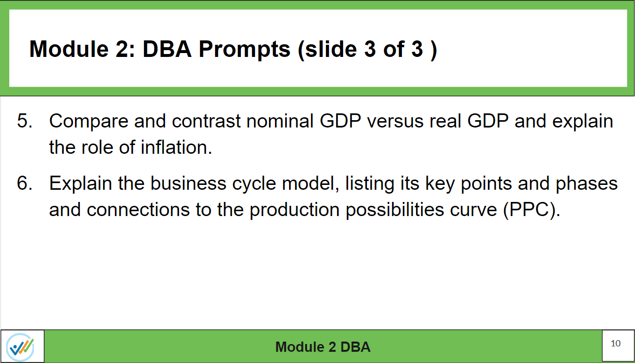 Solved Module 2: DBA Prompts (slide 3 of 3 ) 5. Compare and | Chegg.com