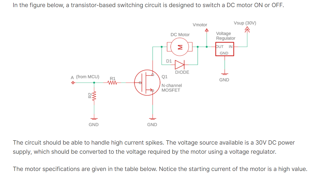 Solved In the figure below, a transistor-based switching | Chegg.com