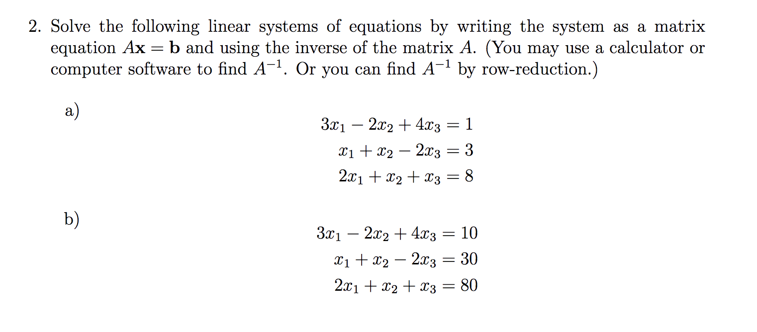 Unit 5 linear systems of equations answer key