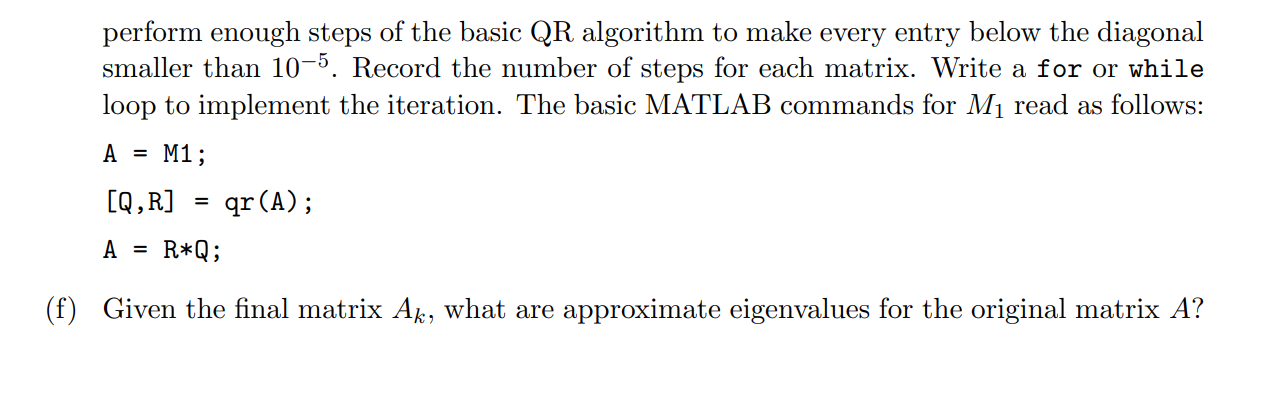 This problem describes how eigenvalues can be | Chegg.com