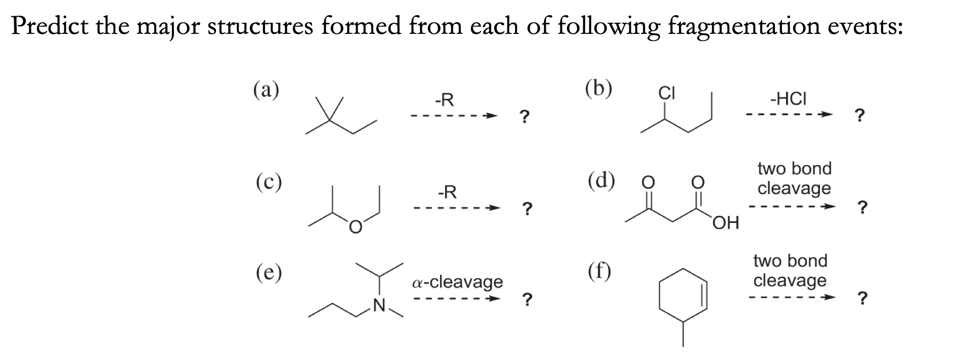 Solved Predict the major structures formed from each of | Chegg.com