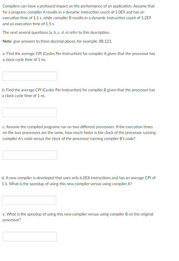 Solved b. Find the average CPI (Cycles Per Instruction) for | Chegg.com