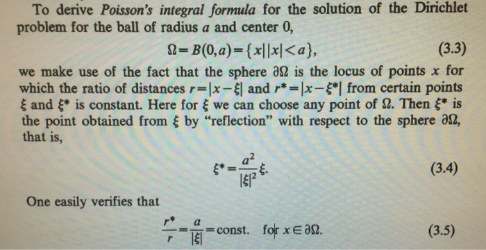 Solved To derive Poisson's integral formula for the solution | Chegg.com