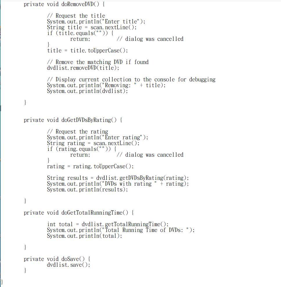 Solved Java Files DVD.java - A class to model a single DVD, | Chegg.com