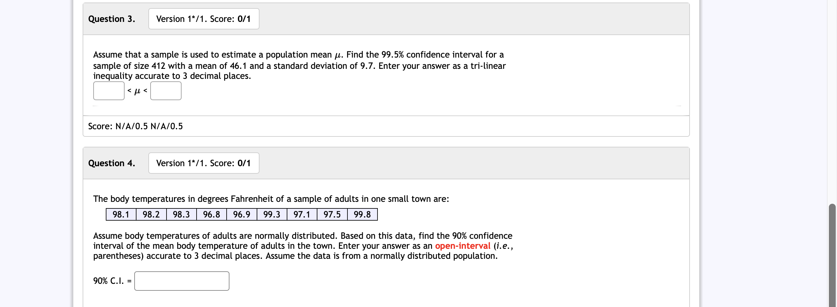 Solved Question 3. Version 1*/1. Score: 0/1 Assume that a | Chegg.com