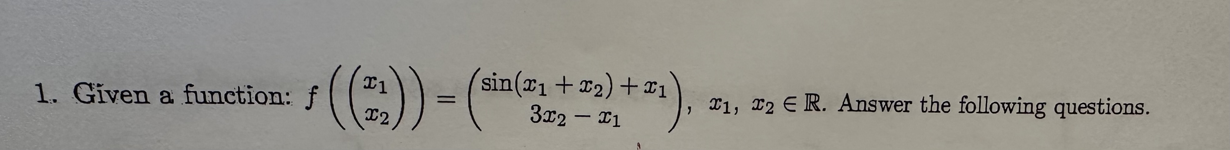 Solved Given a function: | Chegg.com