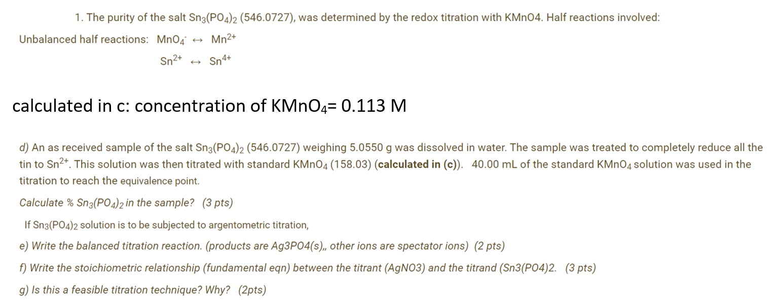 Solved 1. The purity of the salt Sn3(PO4)2 (546.0727), was | Chegg.com
