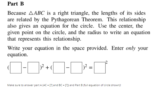 Solved Part A The Figure Shows A Circle In The Coordinate 