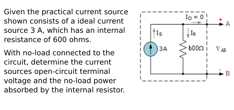 Solved - A Given the practical current source shown consists | Chegg.com
