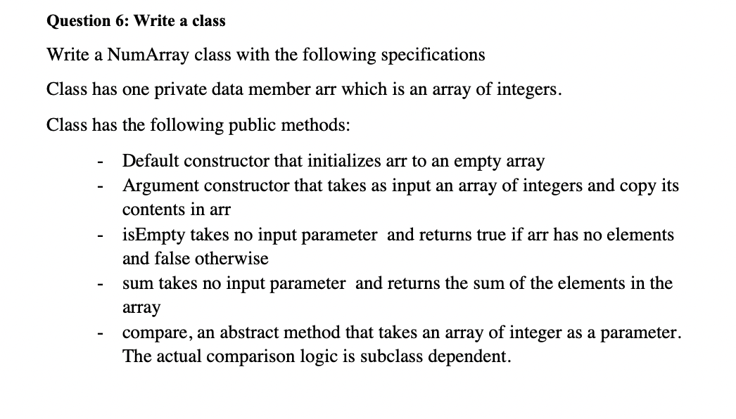 Question 6: Analyze Code Match each piece of code | Chegg.com