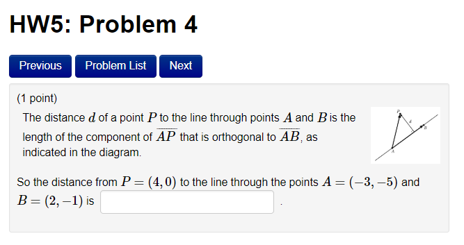 Solved HW5: Problem 4 Previous Problem List Next (1 point) | Chegg.com