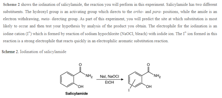 Solved Electrophilic Aromatic Substitution—The Iodination | Chegg.com