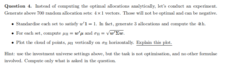 Solved Question 4. Instead of computing the optimal | Chegg.com