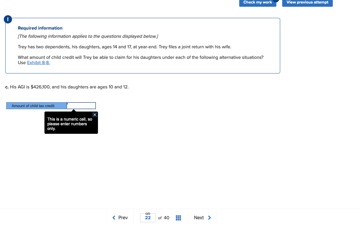 Solved Check my work View previous attempt Required | Chegg.com
