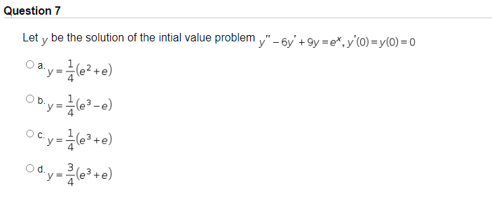 Solved Let y be the solution of the intial value problem | Chegg.com
