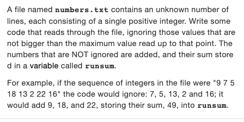 Solved A file named numbers.txt contains an unknown number | Chegg.com