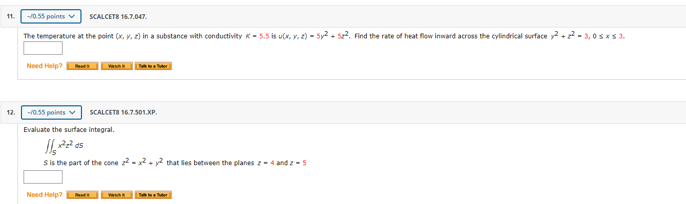 Solved 11. -10.55 points v SCALCETS 16.7.047. The | Chegg.com Solved 11. -10.55 points v SCALCETS 16.7.047. The | Chegg.com