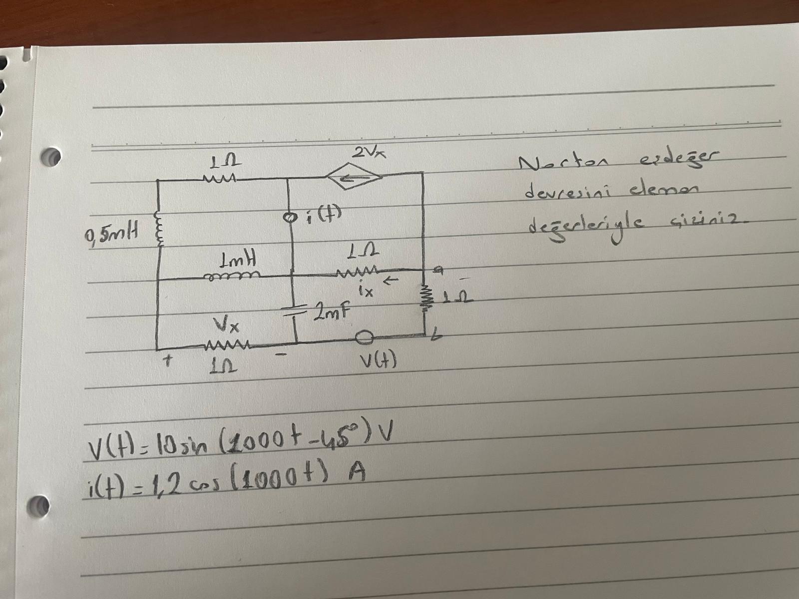 Solved find the Norton equivalent in ﻿a dependent source | Chegg.com