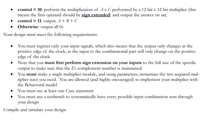 In Verilog…….Please read instructions/requirements | Chegg.com
