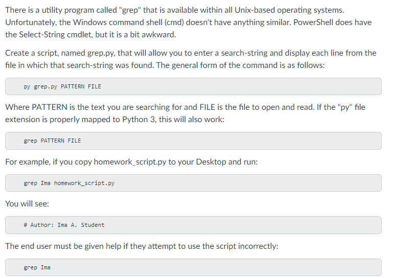 Solved There is a utility program called "grep" that is | Chegg.com